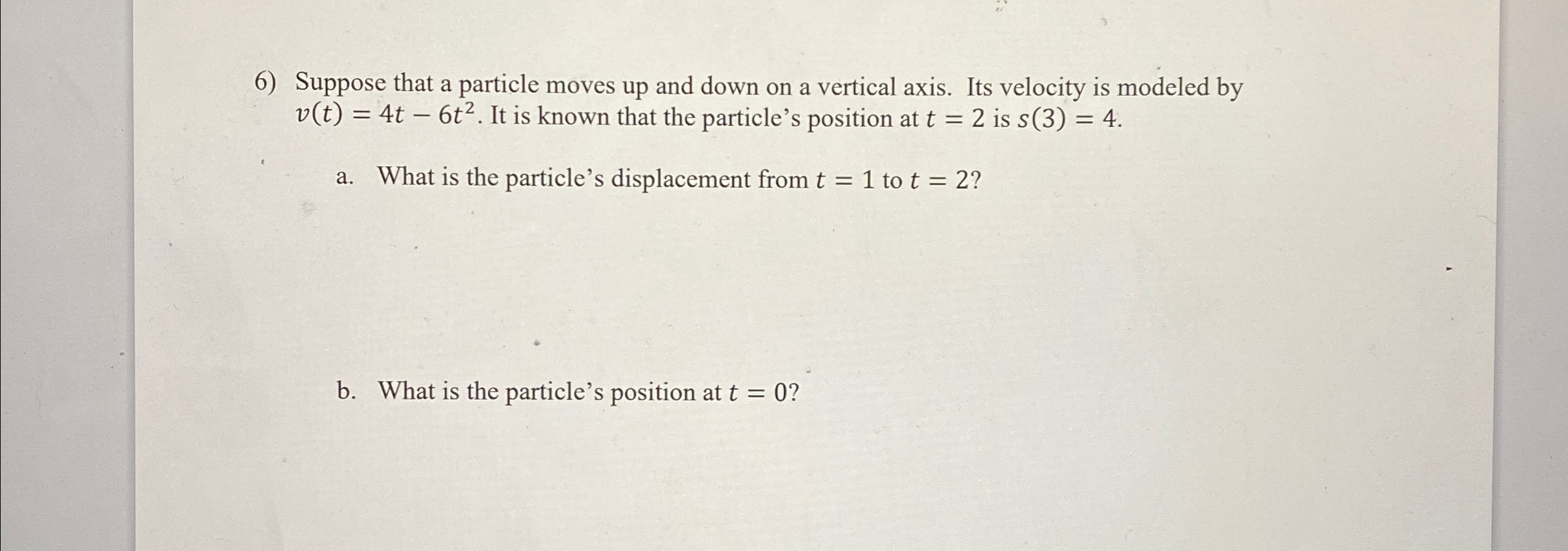 Solved Suppose that a particle moves up and down on a | Chegg.com