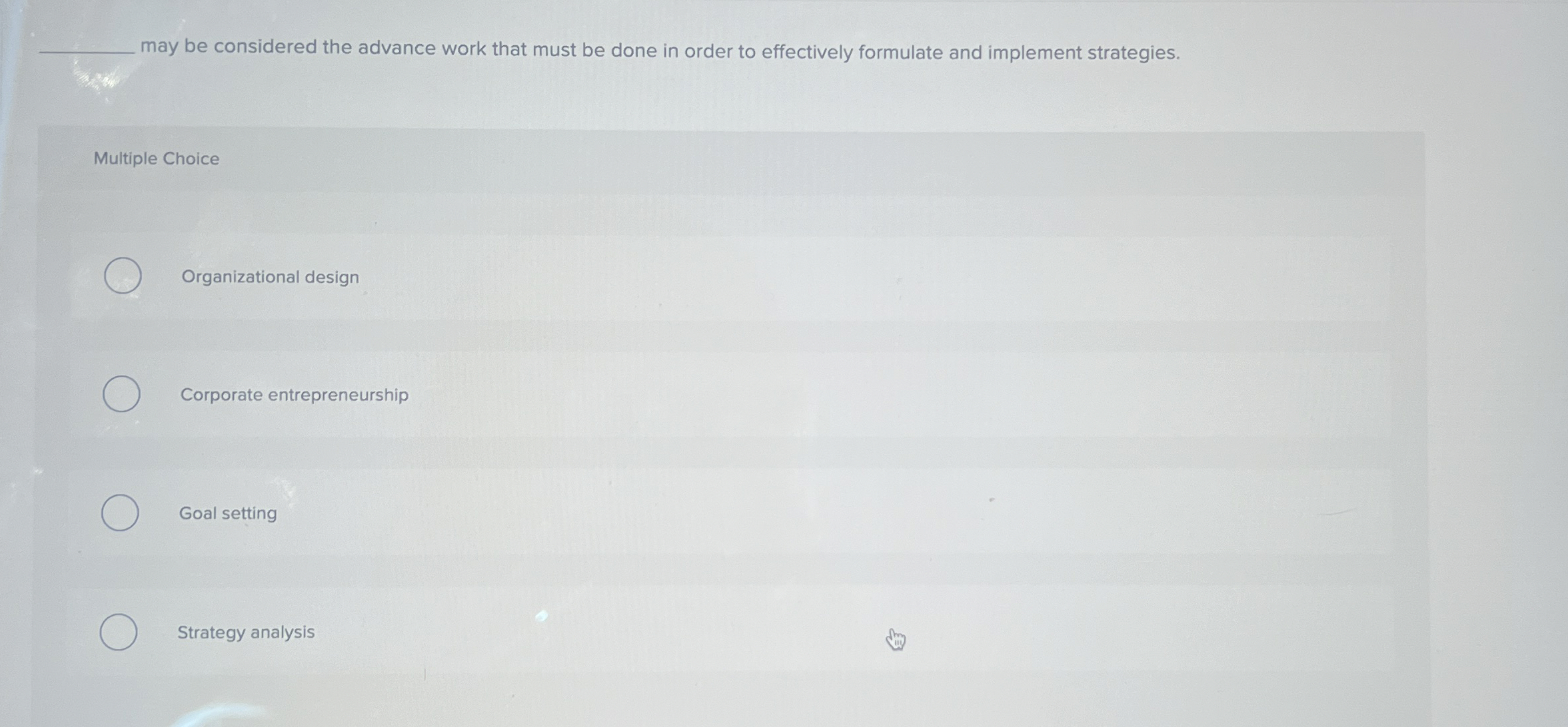 Solved may be considered the advance work that must be done | Chegg.com