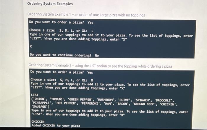 Solved In the pizzaReceipt.py file, create a function called | Chegg.com