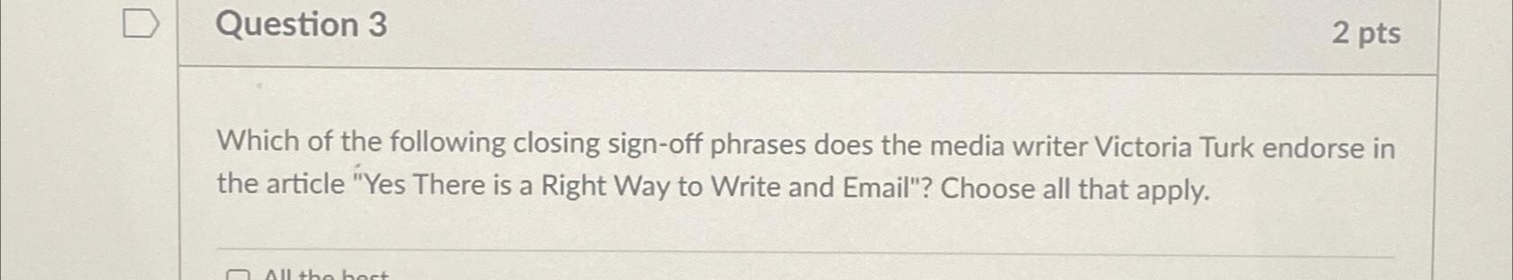 Solved Question 32 ﻿ptsWhich of the following closing | Chegg.com