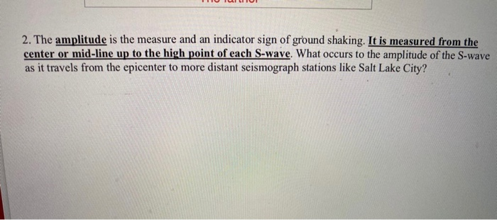 Solved 2. The amplitude is the measure and an indicator sign | Chegg.com
