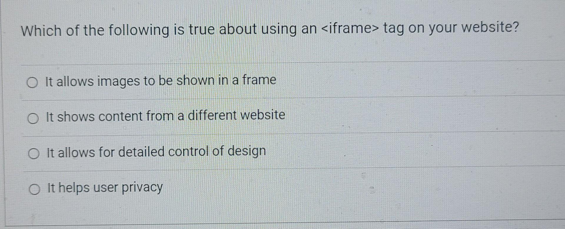 Solved Which of the following is true about using | Chegg.com