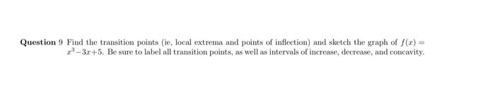 Solved Question 9 Find the transition points (ic, local | Chegg.com