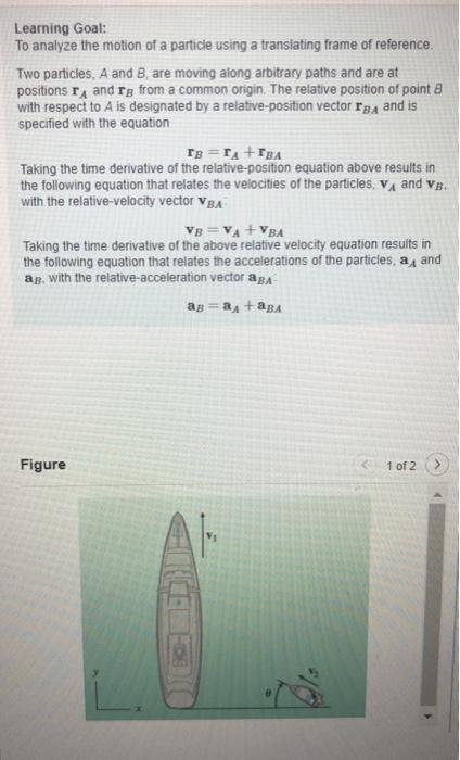 Solved Leaming Goal: To analyze the motion of a particle | Chegg.com