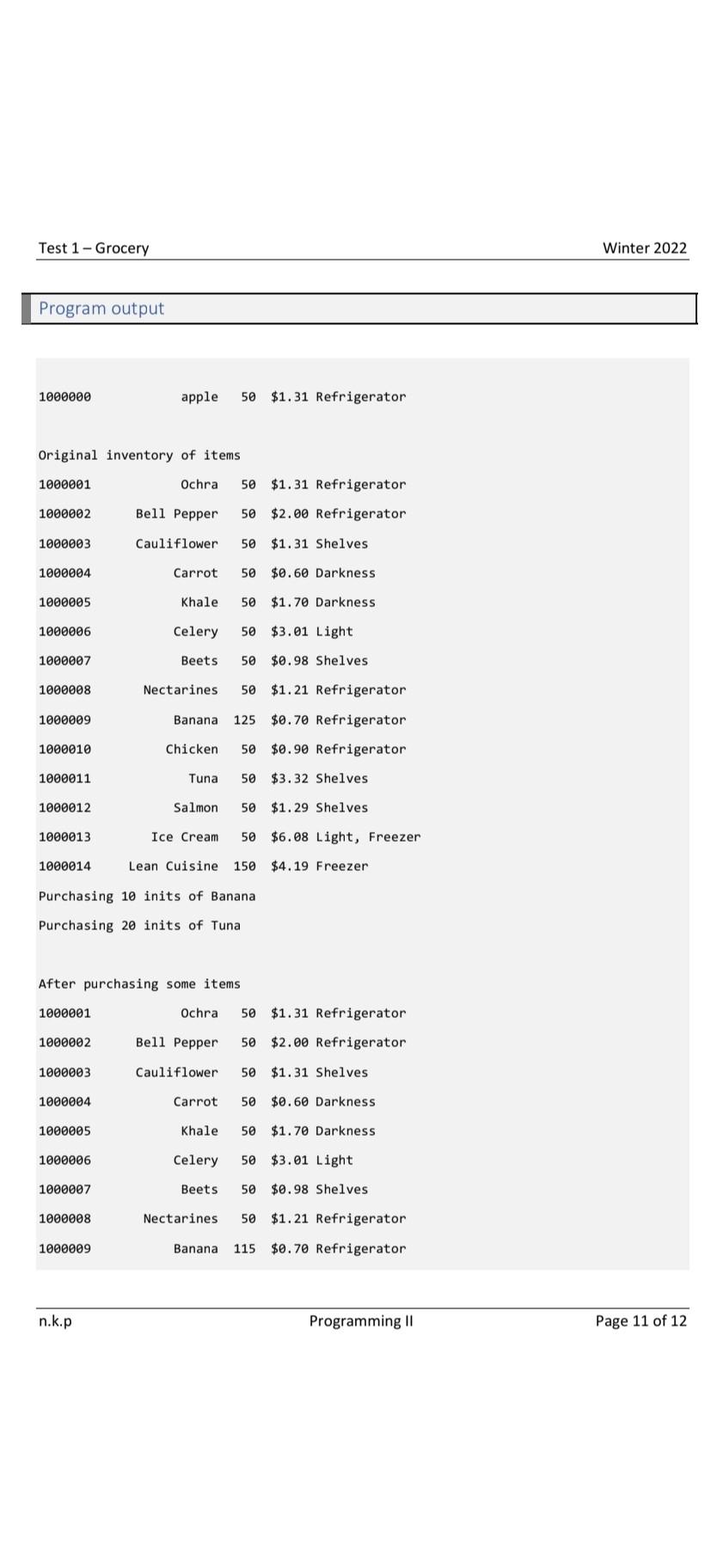 Solved GroceryApp A high-level view of a Grocery application | Chegg.com