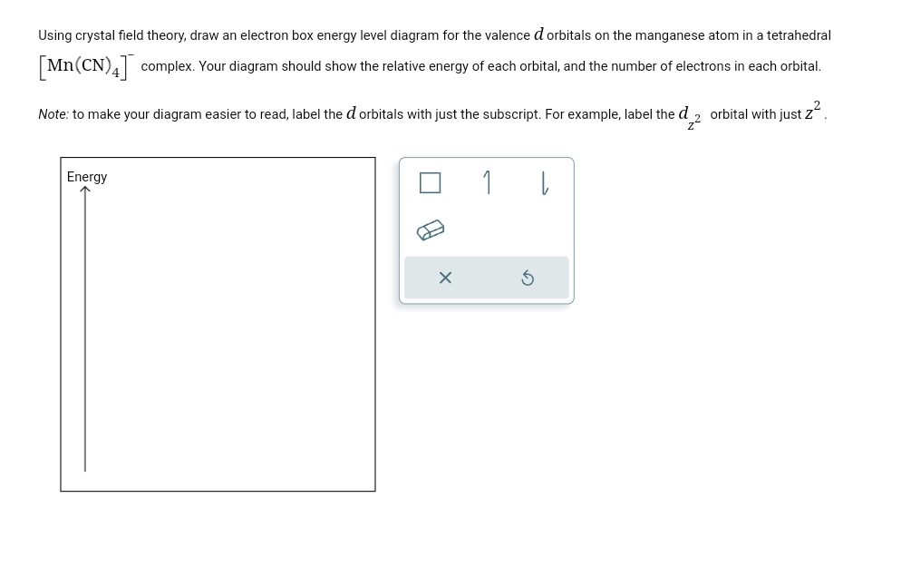 Solved Using crystal field theory, draw an electron box | Chegg.com