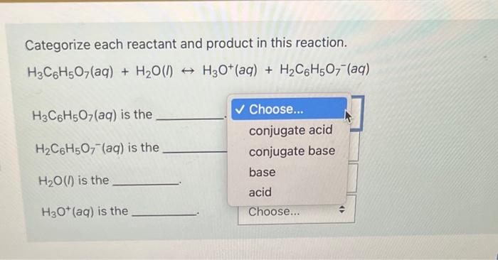 Solved Categorize each reactant and product in this | Chegg.com