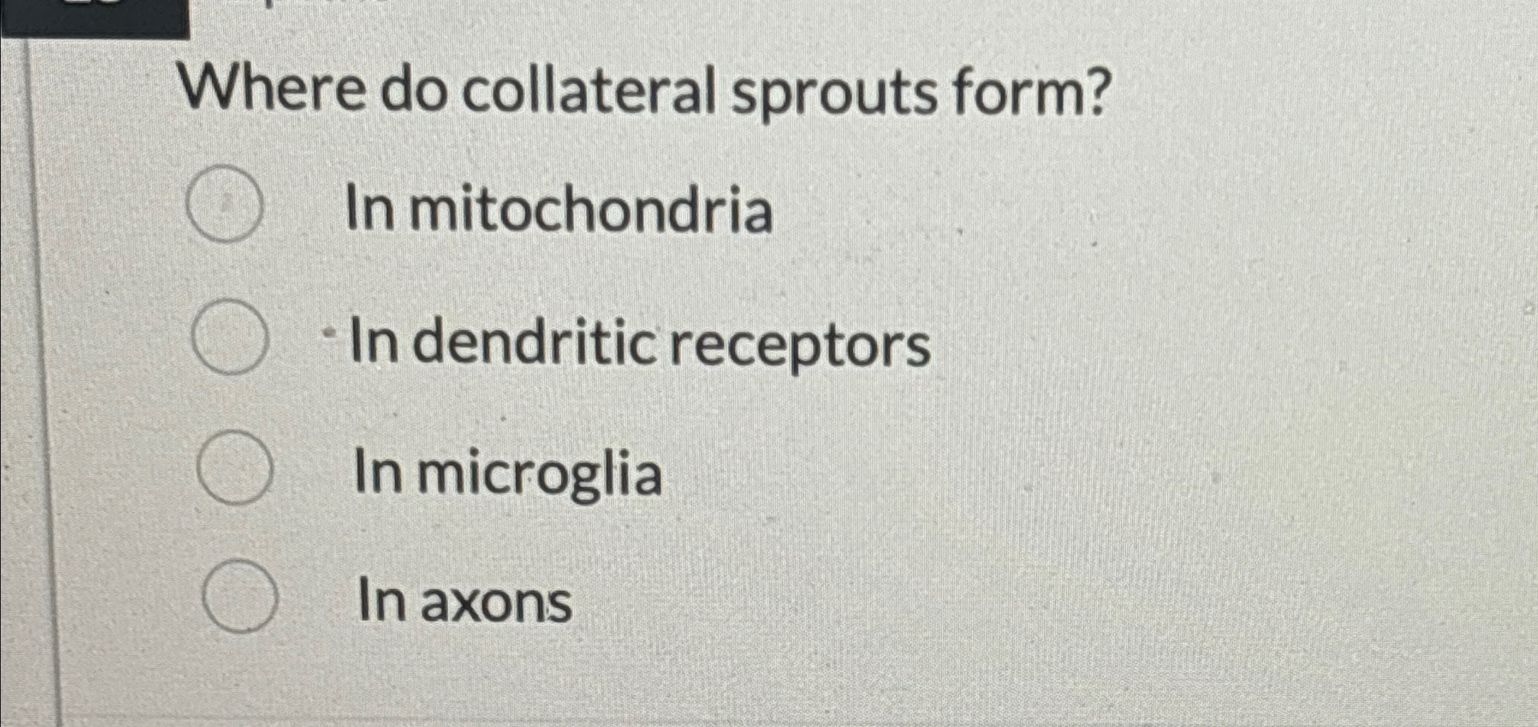 Solved Where do collateral sprouts form?In mitochondriaIn | Chegg.com