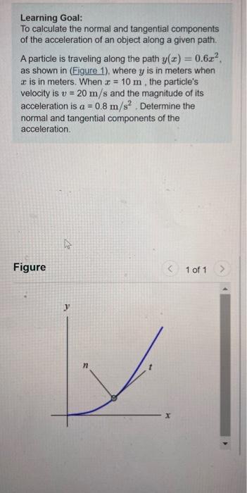 Solved Learning Goal: To calculate the normal and tangential | Chegg.com
