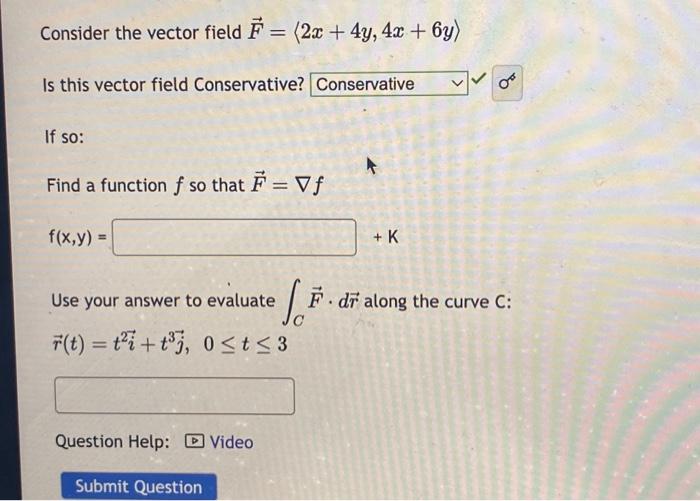 Solved Consider the vector field F= 2x+4y,4x+6y Is this | Chegg.com