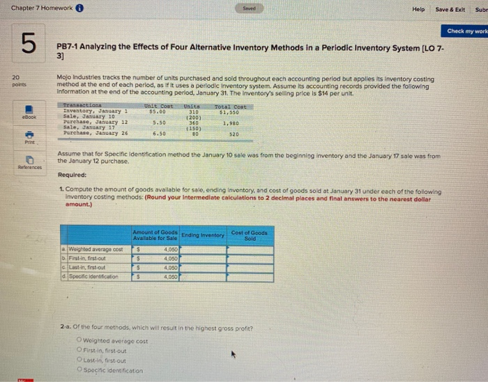 Solved Chapter 7 Homework Seved Help Save & Exit Subr Check | Chegg.com