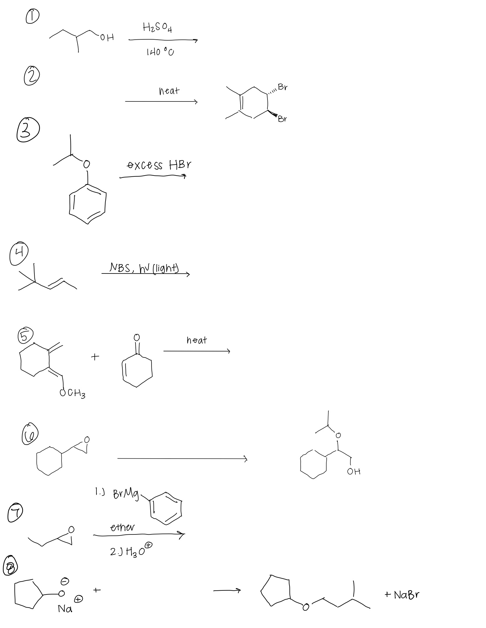 Solved Draw the missing reactants, reagents, and products of | Chegg.com