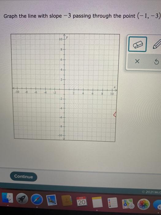 Solved Graph the line with slope – 3 passing through the | Chegg.com
