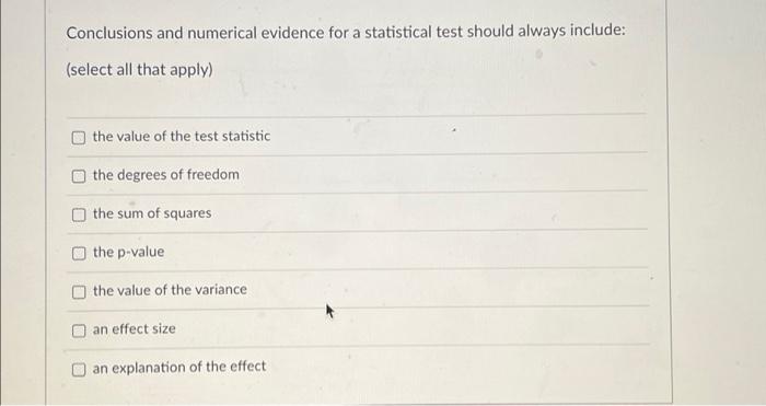 Solved Conclusions and numerical evidence for a statistical | Chegg.com