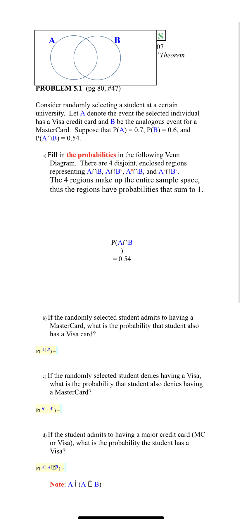 Consider randomly selecting a student at a | Chegg.com