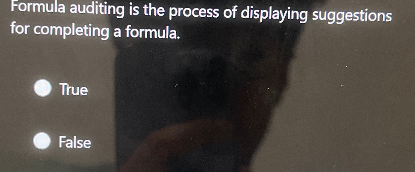 Solved Formula auditing is the process of displaying | Chegg.com