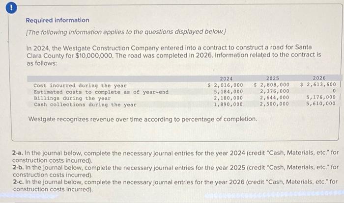 Solved it wants the construction costs, progress billings, | Chegg.com