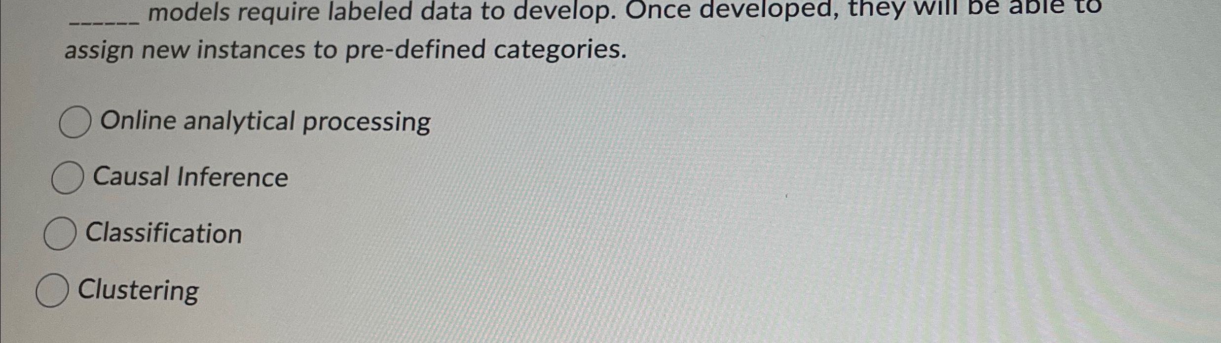 Solved assign new instances to pre-defined categories.Online | Chegg.com