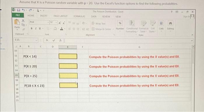 Solved Assume that X is a Poisson random vatiable with μ=20. | Chegg.com