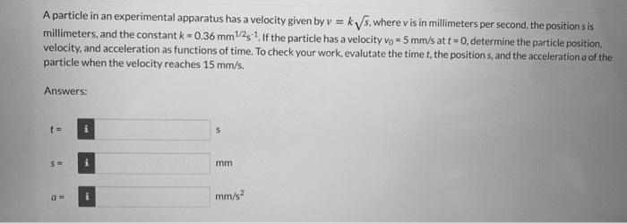 Solved A particle in an experimental apparatus has a | Chegg.com