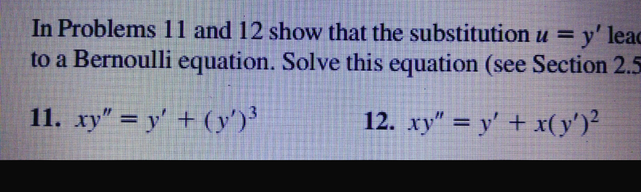 Solved In Problems 11 ﻿and 12 ﻿show that the substitution | Chegg.com