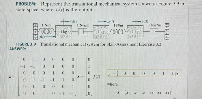 Solved PROBLEM: Represent the translational mechanical | Chegg.com