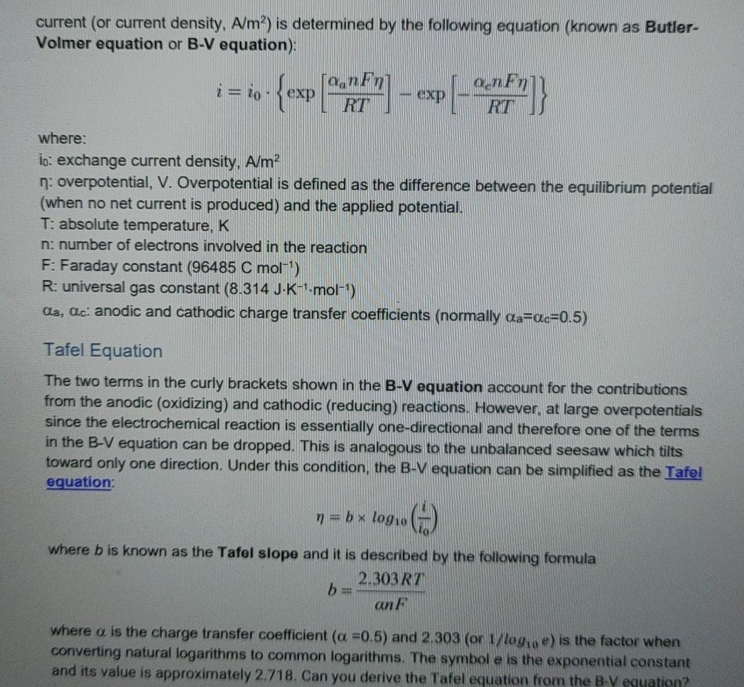 The electrochemically active surface area (ECSA) is | Chegg.com