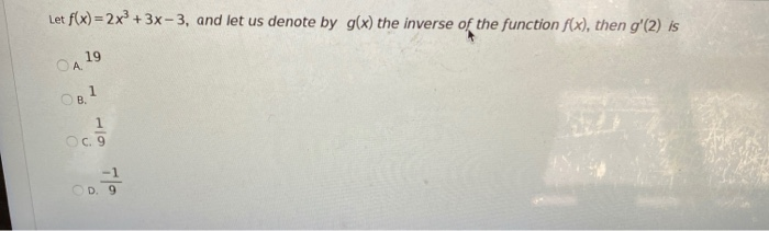 Solved Let f(x) = 2x + 3x - 3, and let us denote by g(x) the | Chegg.com