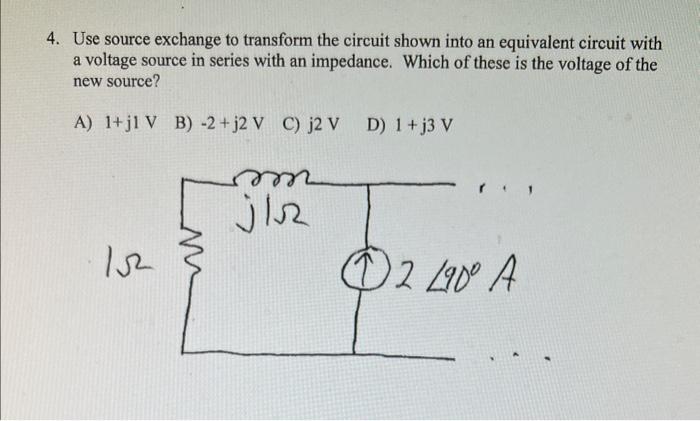Solved Use source exchange to transform the circuit shown | Chegg.com