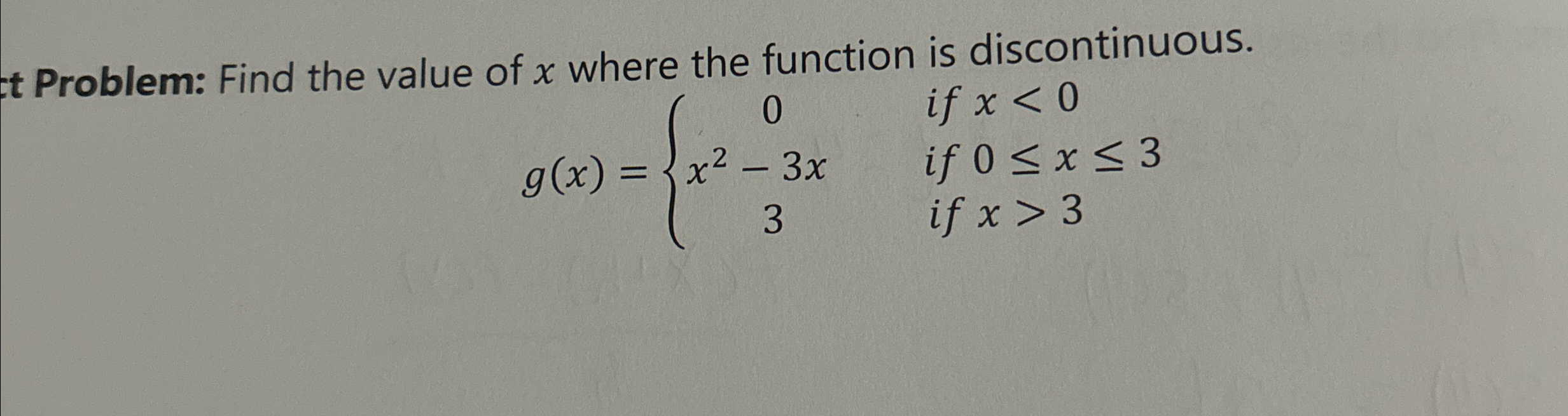 Solved Problem: Find the value of x ﻿where the function is | Chegg.com