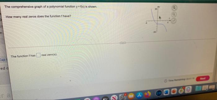 Solved The comprehensive graph of a polynomial function | Chegg.com