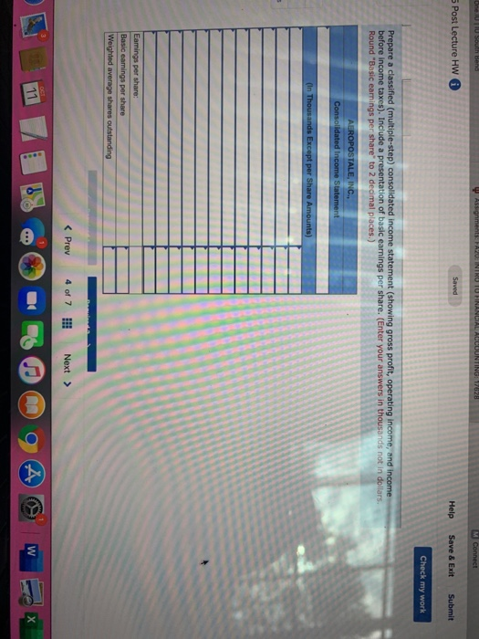 Solved M Connect Post Lecture HW Saved Help Save & Exit | Chegg.com