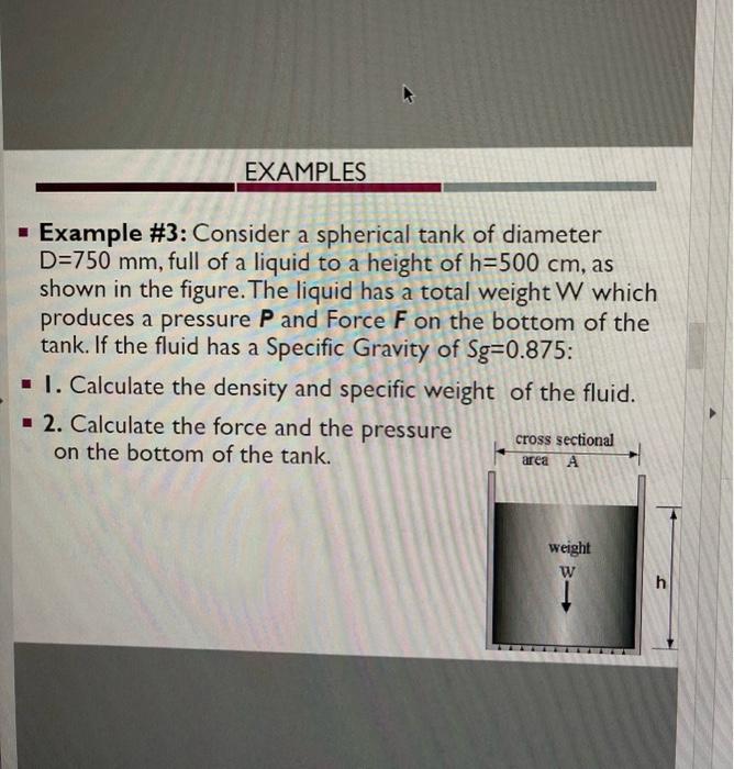 Solved Example \#I: A reservoir of oil has a mass of m=825 | Chegg.com