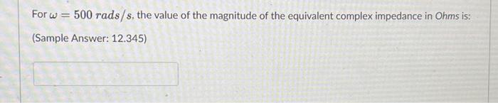 Solved Find the complex impedance in polar form of the | Chegg.com