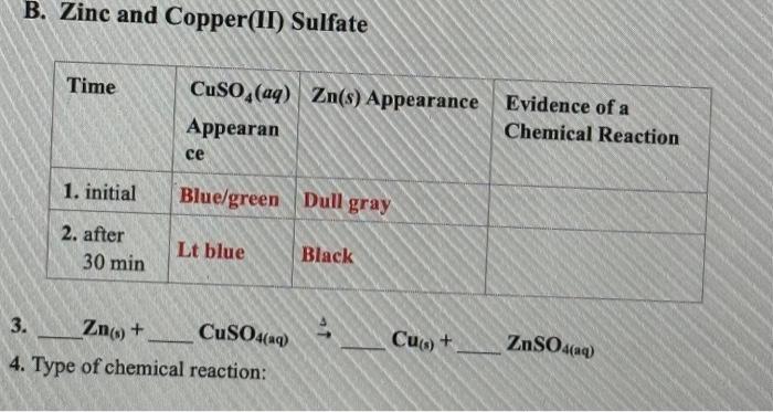 Solved CHEMISTRY: CHEMICAL REACTIONS AND EQUATIONS For part | Chegg.com