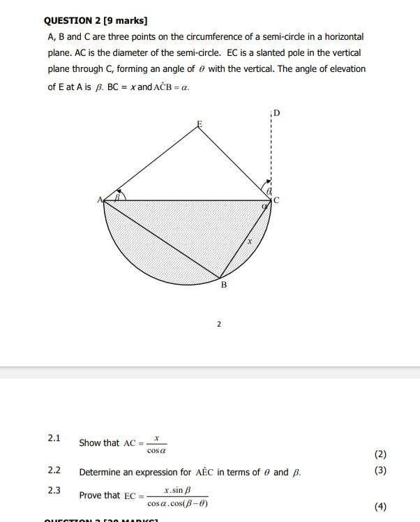 Solved QUESTION 2 [9 marks] \\( \\mathrm{A}, \\mathrm{B} \\) | Chegg.com