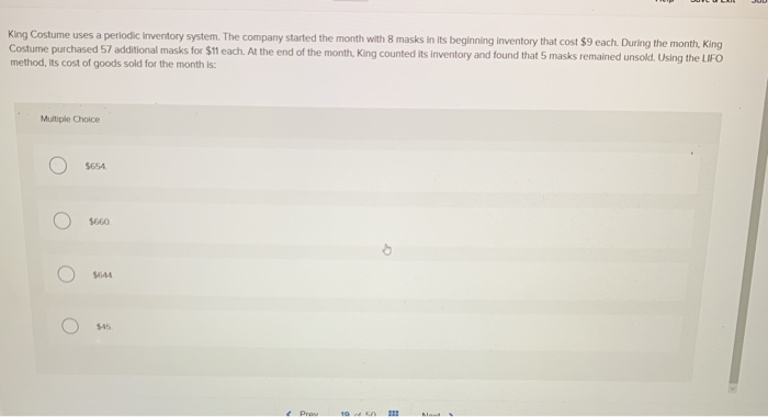 Solved King Costume uses a periodic inventory system. The | Chegg.com