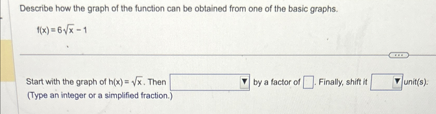 Solved Describe how the graph of the function can be | Chegg.com