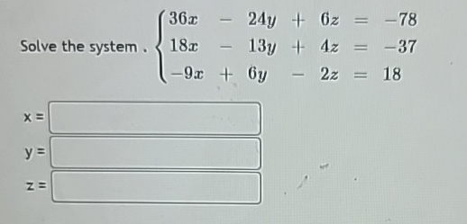 Solved Solve the system. | Chegg.com