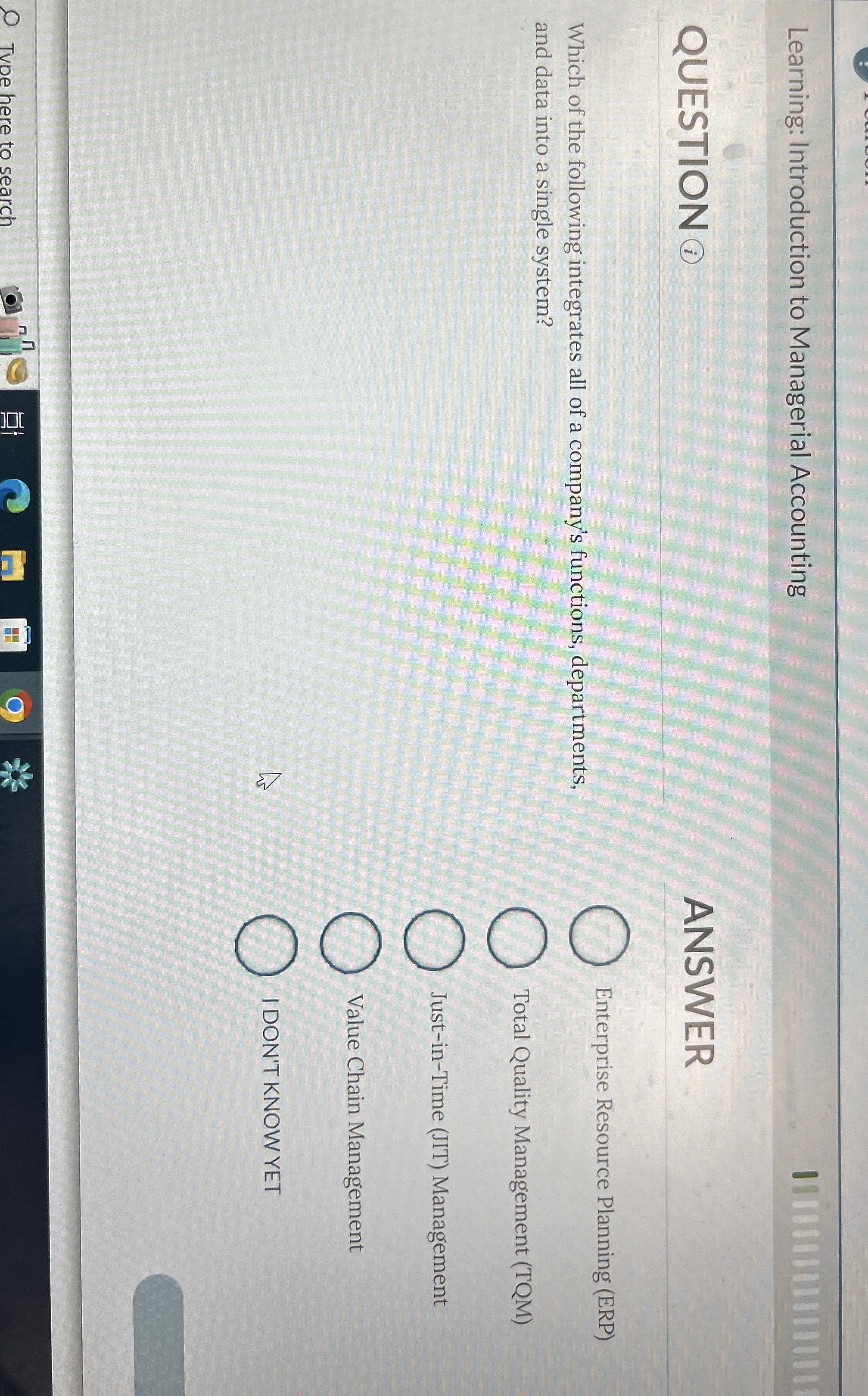 Solved Learning: Introduction to Managerial | Chegg.com