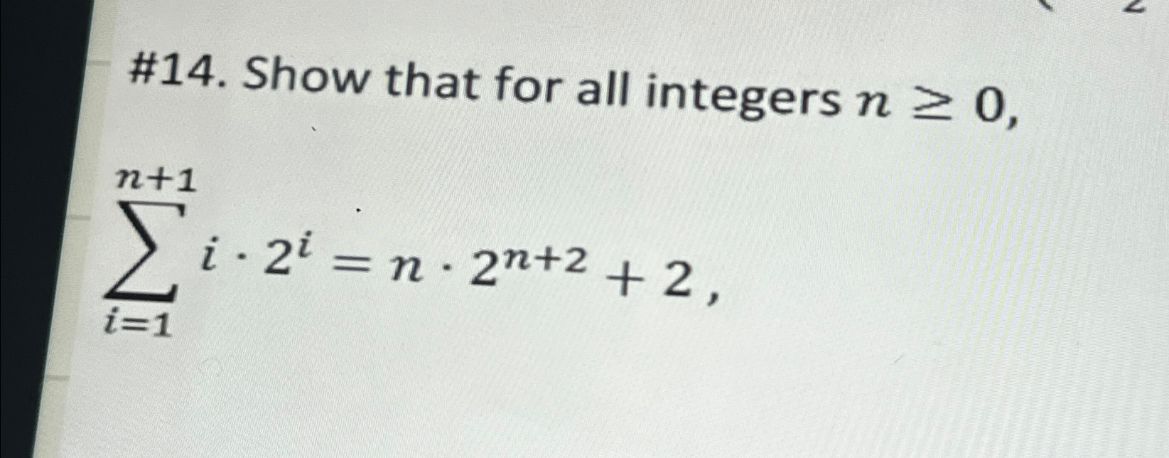 Solved #14. ﻿Show that for all integers | Chegg.com