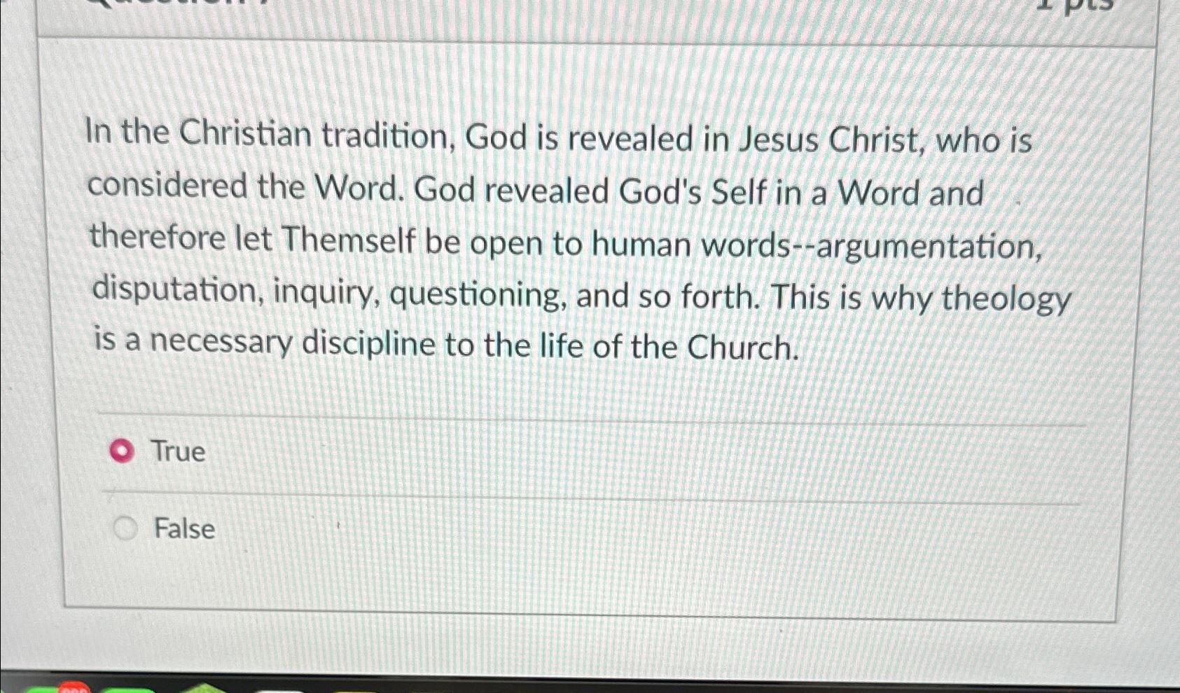 Solved In the Christian tradition, God is revealed in Jesus | Chegg.com