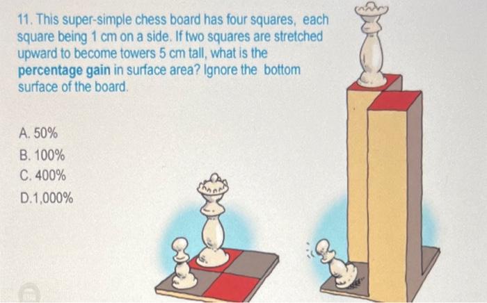Solved 11. This super-simple chess board has four squares, | Chegg.com