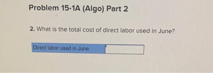 Solved Required information Problem 15-1A (Algo) Computing | Chegg.com