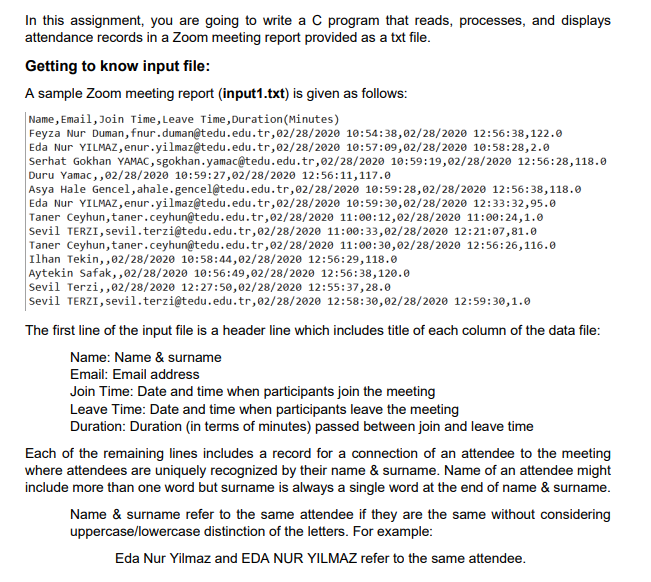 In This Assignment You Are Going To Write A C Chegg