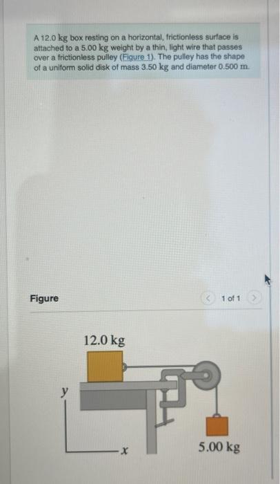 Solved A 12.0 kg box resting on a horizontal, frictionless | Chegg.com