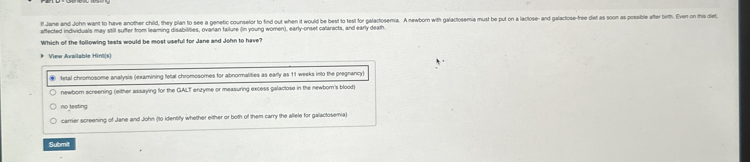 Solved affected individuals may still suffer from learning | Chegg.com