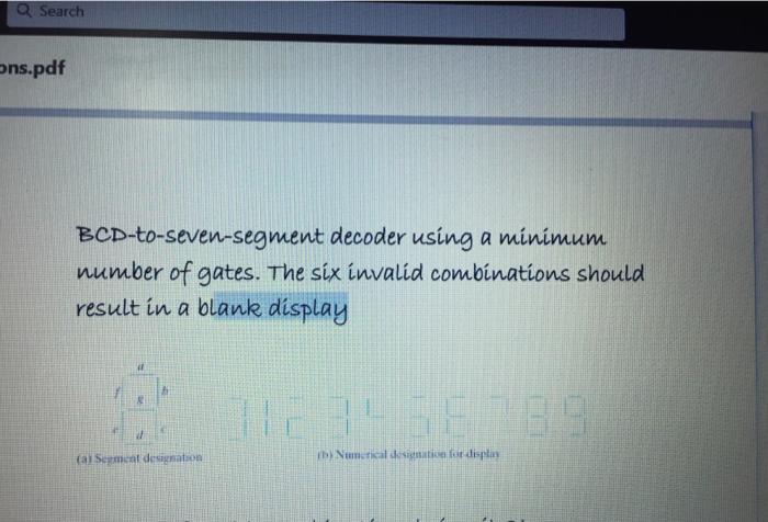Solved 4. An ABCD-to-seven-segment converter is a | Chegg.com