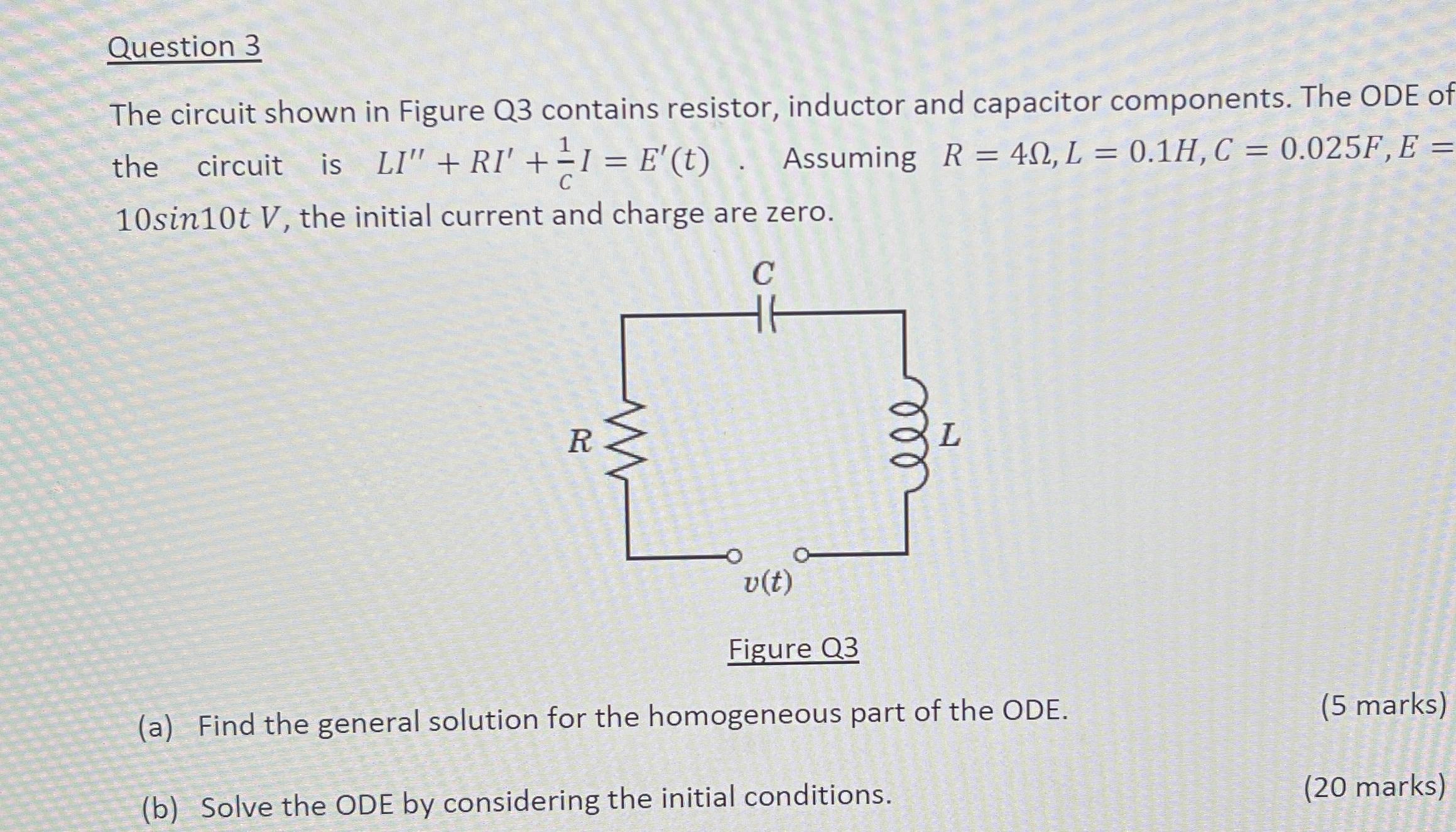 Solved Question 3The circuit shown in Figure Q3 ﻿contains | Chegg.com