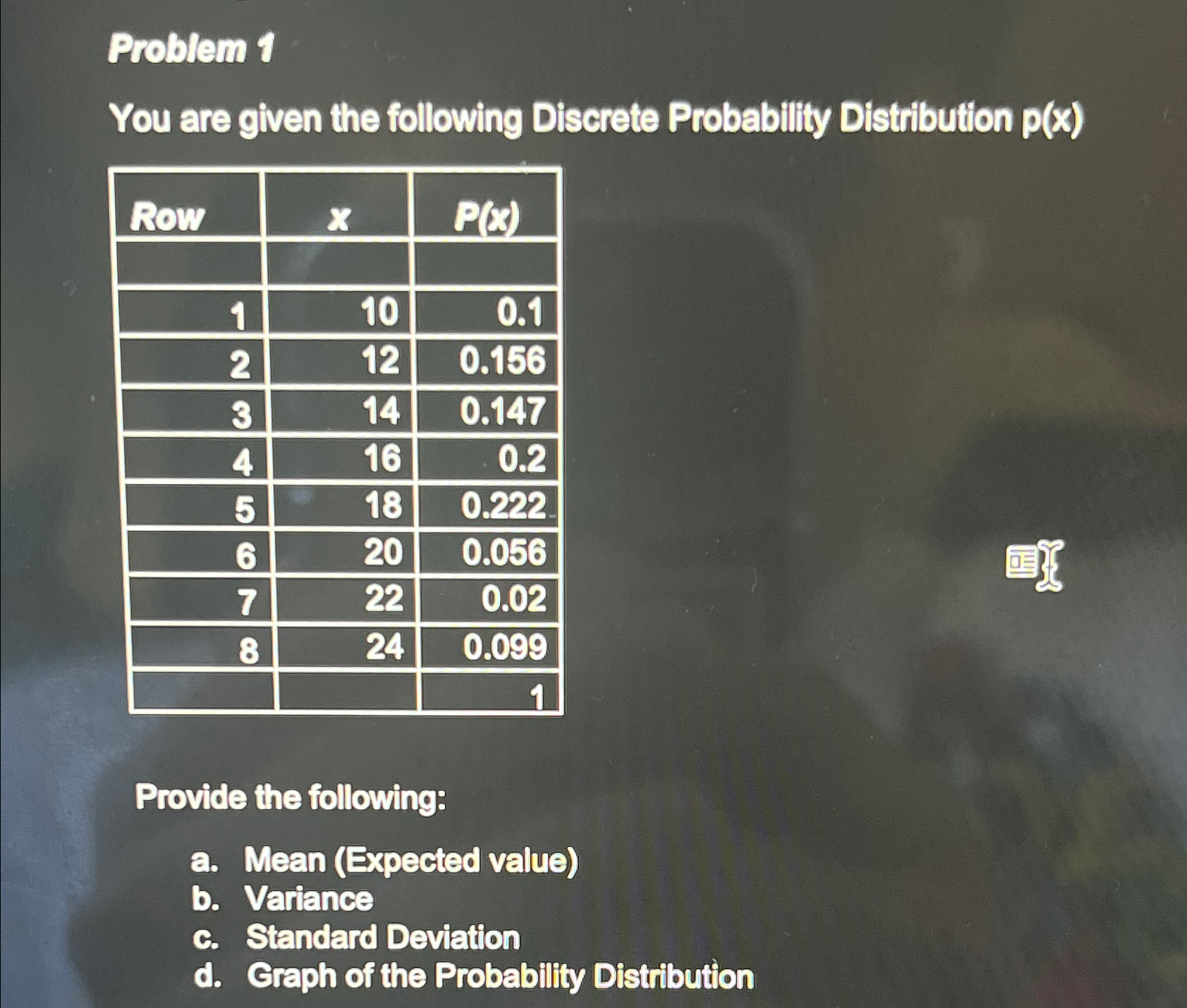 Solved Problem 1You are given the following Discrete | Chegg.com